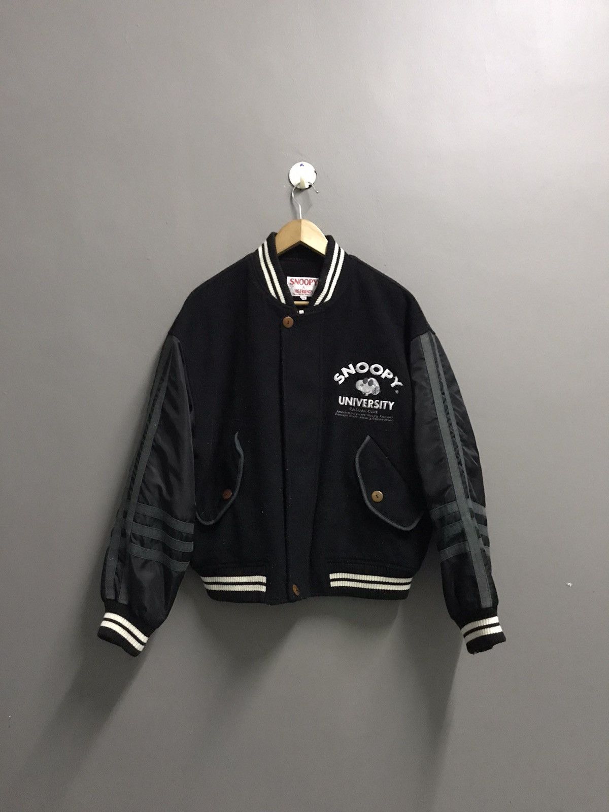 Peanuts × Vintage VTG 90s PEANUTS SNOOPY & HIS FRIEND VARSITY BOMBER ...