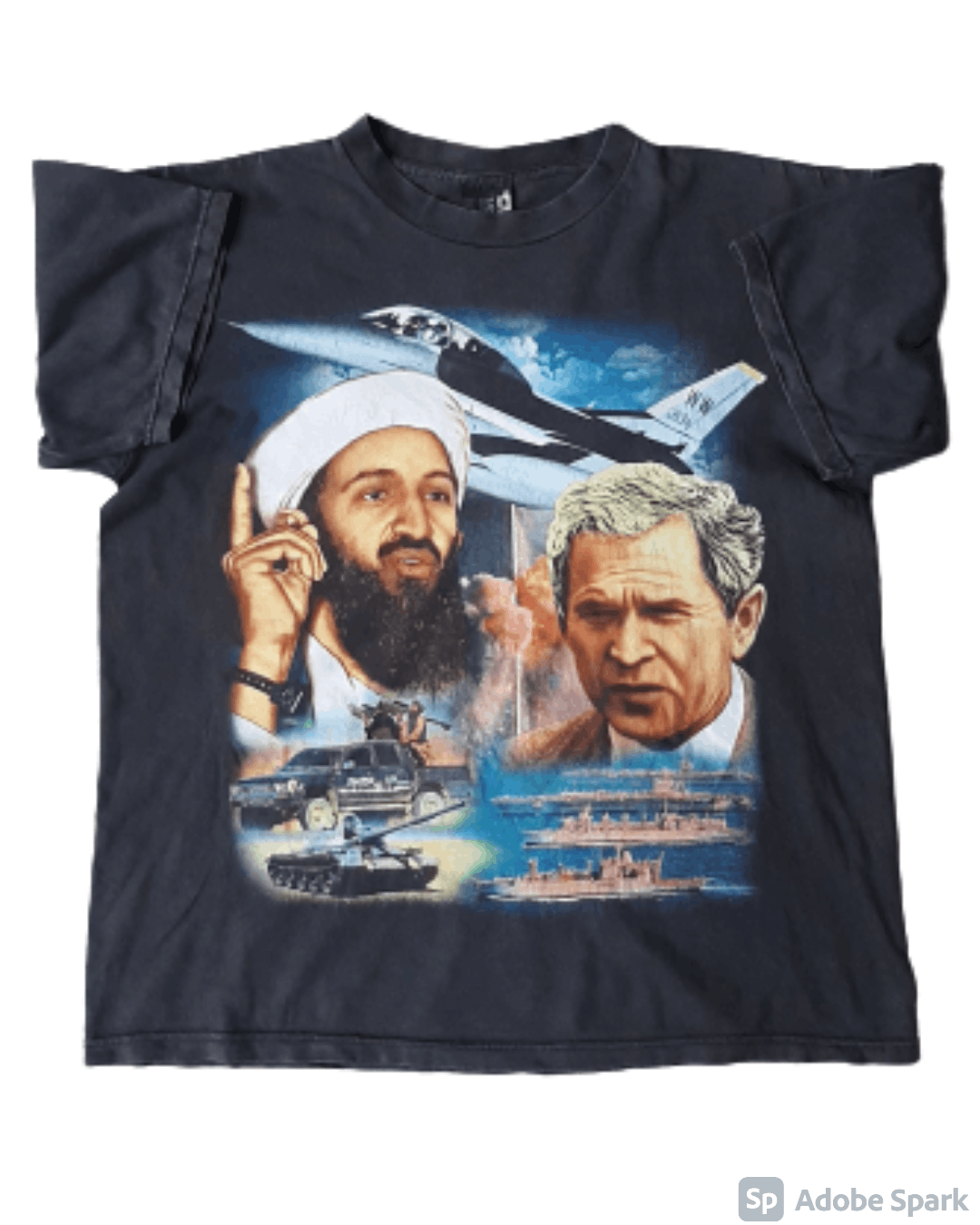 Vintage Vintage Osama Bin Ladin, George Bush bootleg tshirt | Grailed
