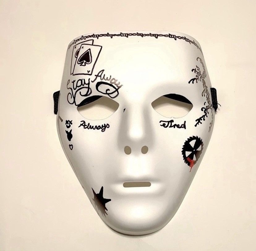 Vintage Post Malone Face Tattoo Face Mask | Grailed