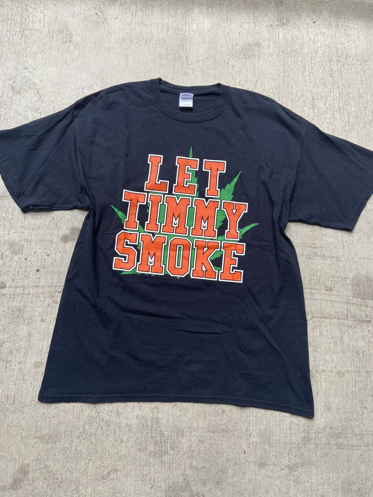 Vintage Let Timmy Smoke Weed Marijuana Black T-Shirt | Grailed