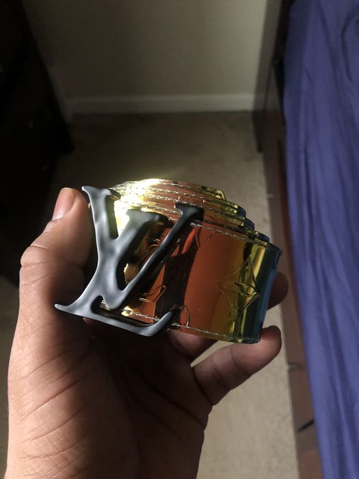 Louis Vuitton Iridescent/Black Louis Vuitton reversible belt | Grailed