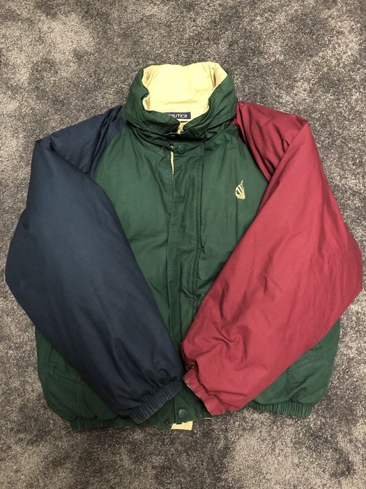 Nautica Vintage Nautica Reversible Down Puffer Jacket Colorblock | Grailed