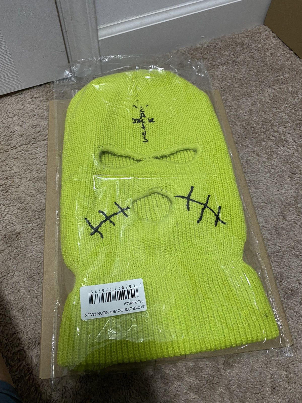 Travis Scott Travis Scott Jackboys Cover Neon Ski Mask | Grailed