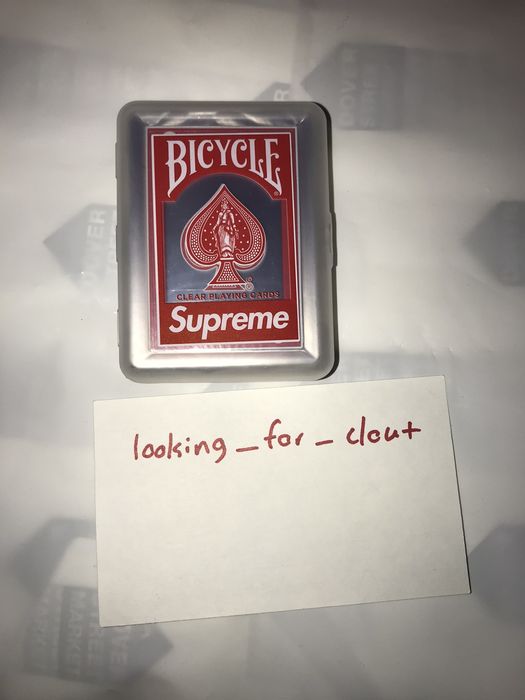 Supreme Supreme Bicycle Clear Playing Cards Red | Grailed