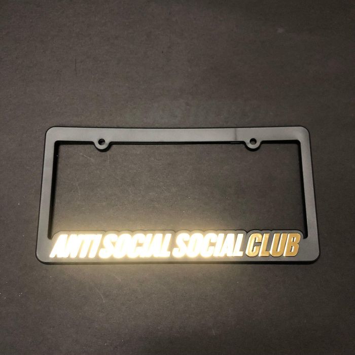 Anti Social Social Club DS anti social social club Licence Plate Frame ...