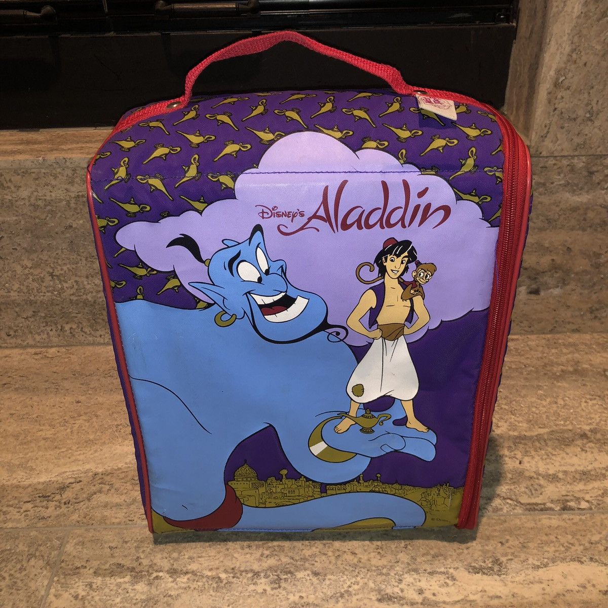 Disney × Vintage Vintage 90s WIZ TOO! Disney's ALADDIN Kids BackPack ...