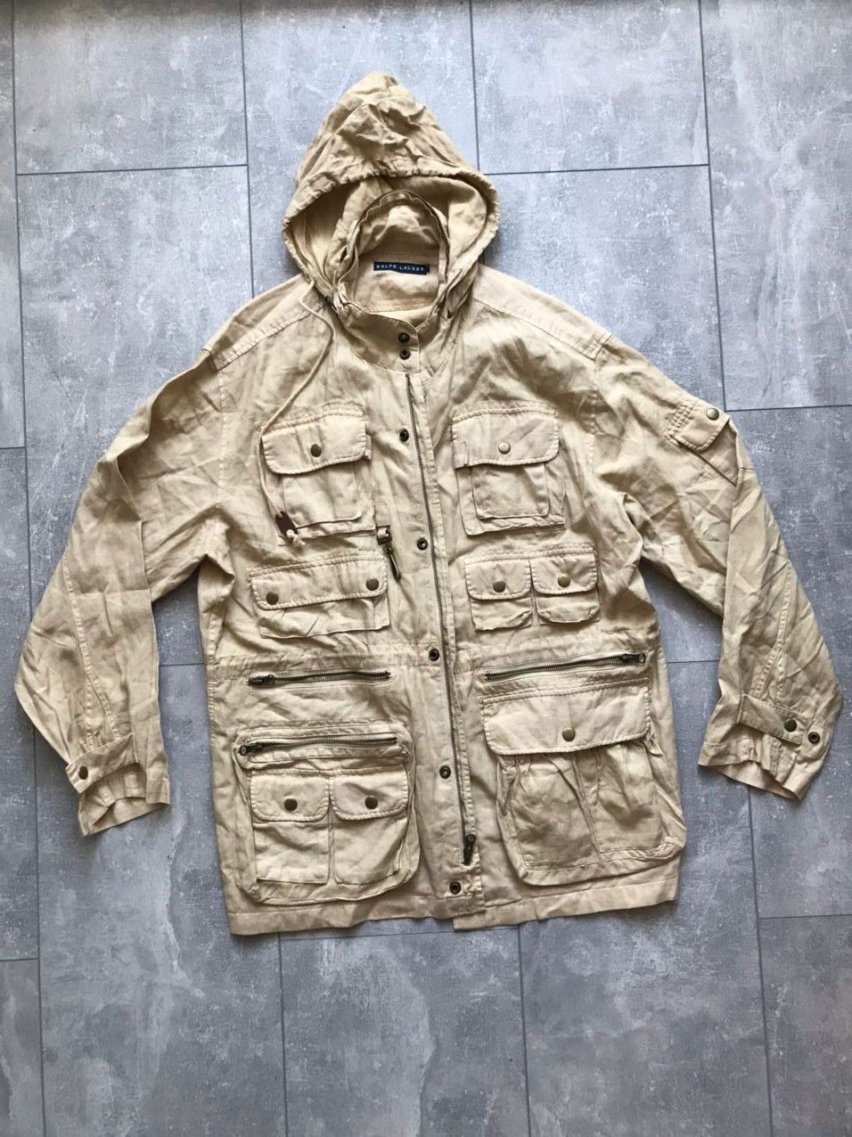 Ralph Lauren Ralph Lauren multipocket lin military cargo jacket | Grailed