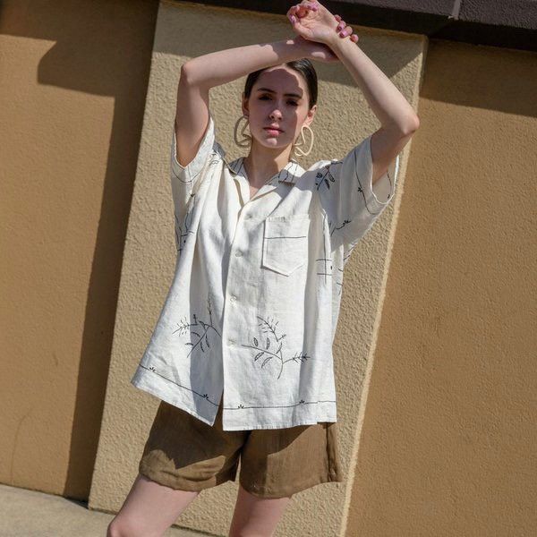 Bode Bode Linen Shirt | Grailed