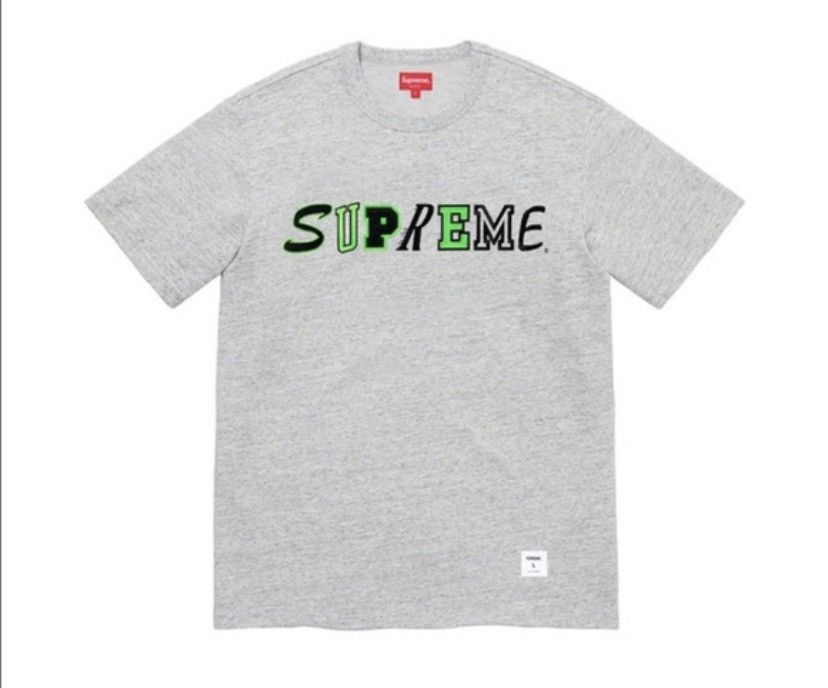 Supreme Supreme collage logo grey | Grailed