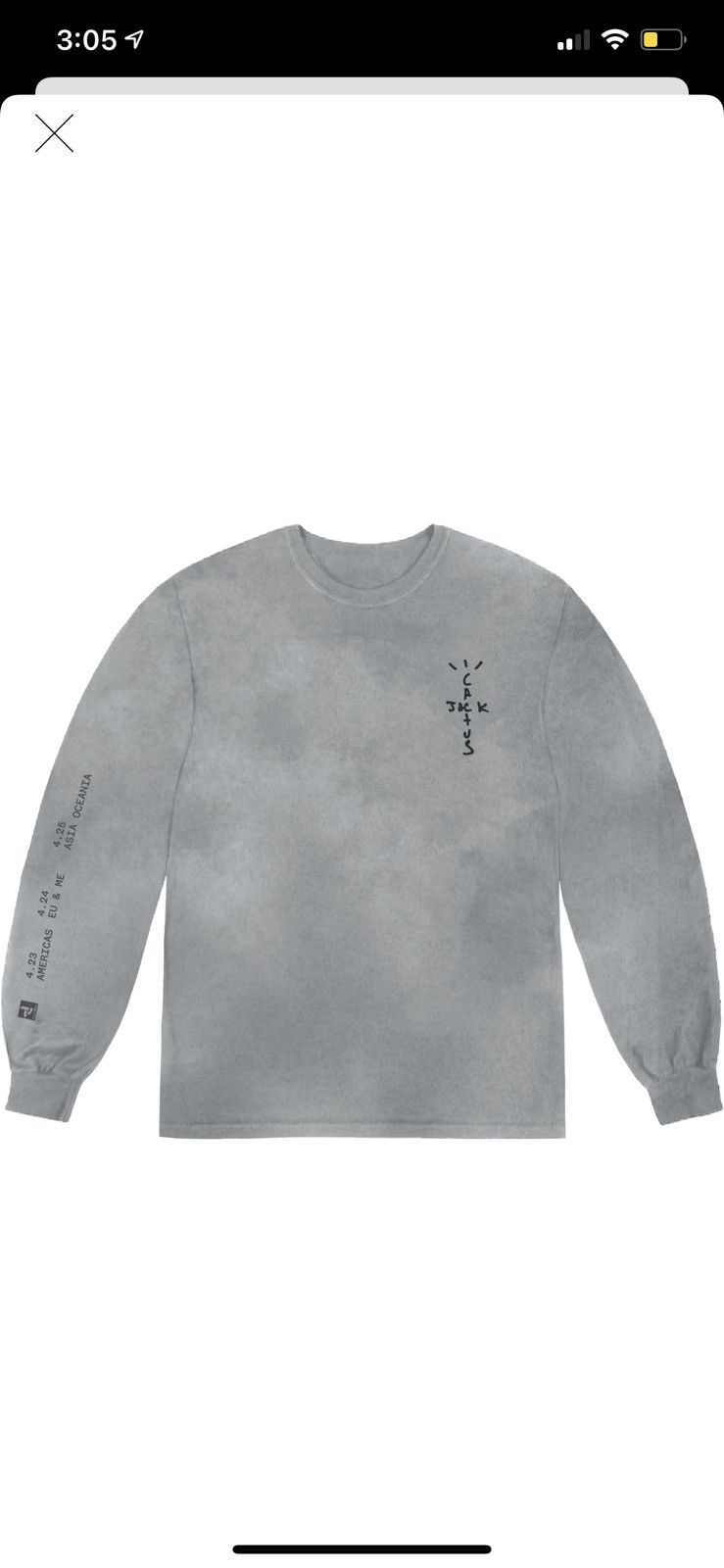 Travis Scott Travis Scott Back Bling LS T-Shirt | Grailed