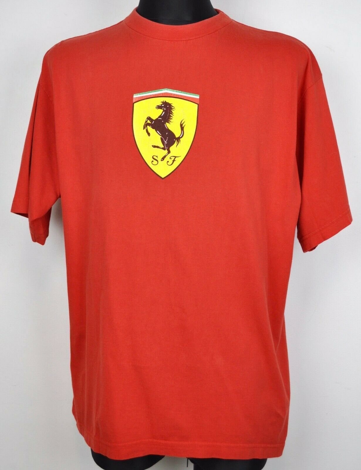 Ferrari × Vintage Official FERRARI Logo Vintage Red T-Shirt Formula 1 ...