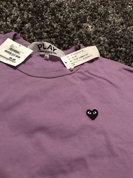 Comme des Garcons Purple CDG Heart T-shirt | Grailed