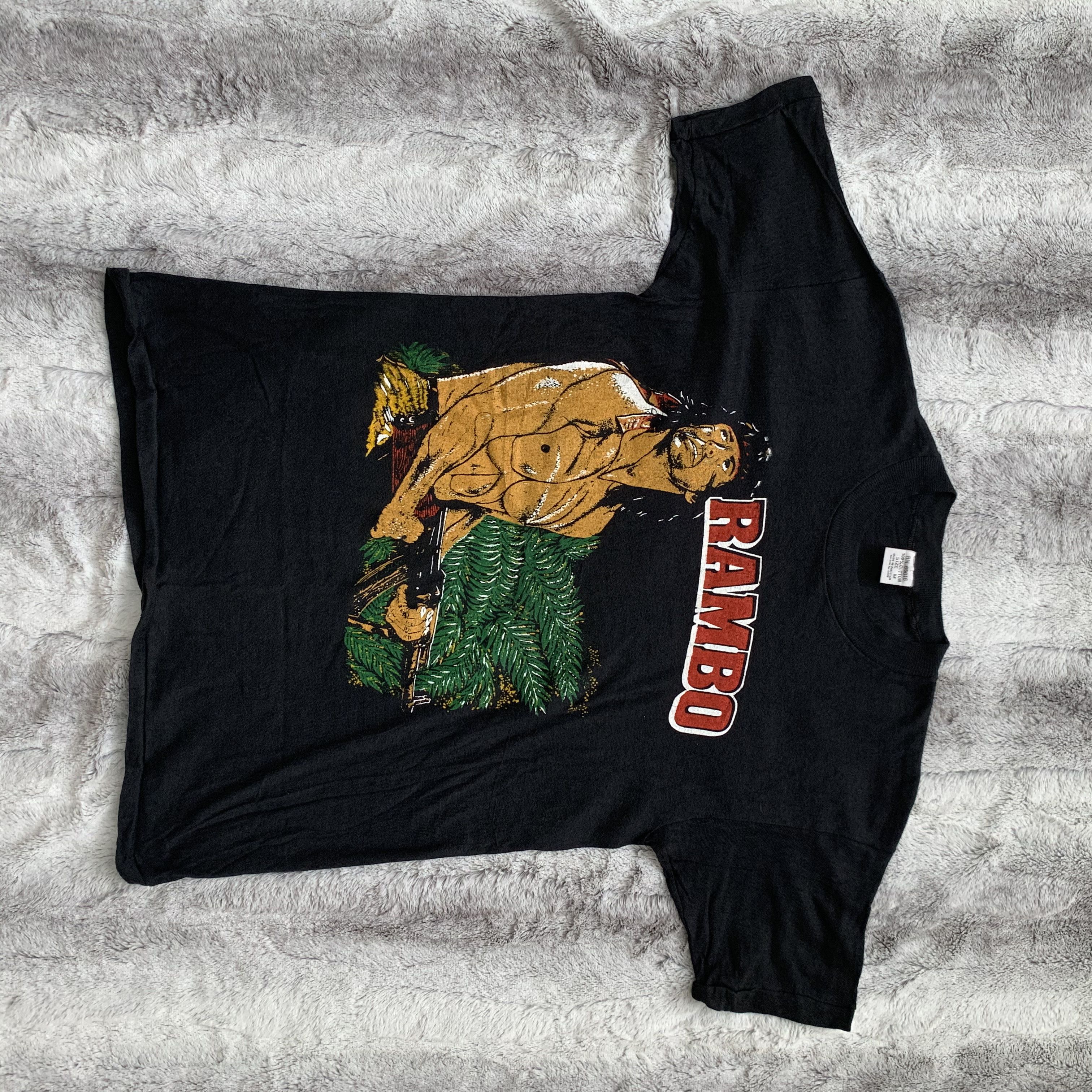 Vintage Vintage RARE 80s Rambo Movie Tee Paper Thin | Grailed
