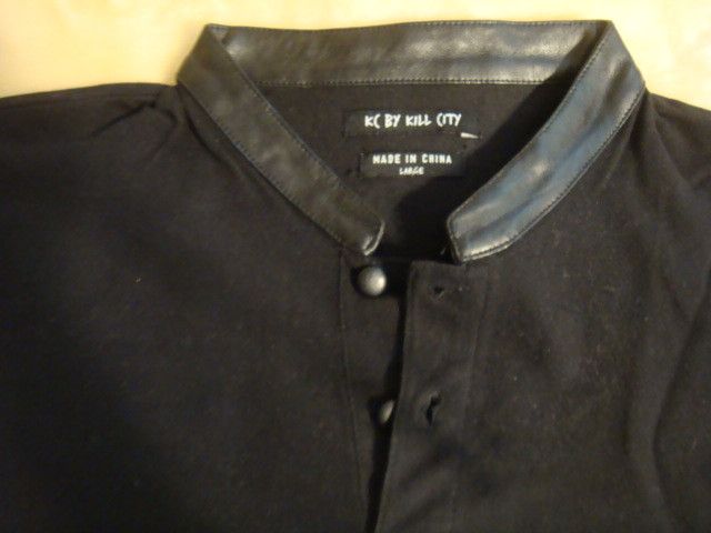 Kill City × Vintage Kill City shirt black vintage with faux leather ...