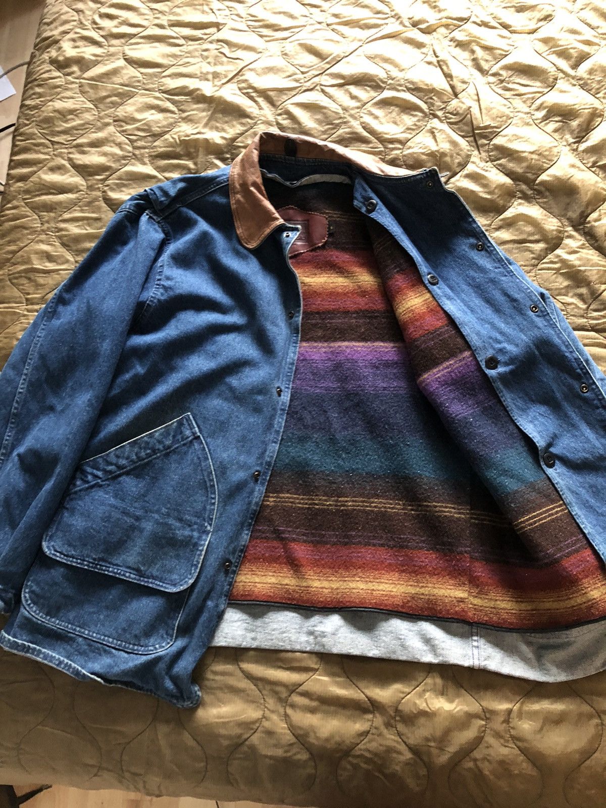Woolrich John Rich & Bros. Woolrich Denim Jacket Chore Coat Wool ...