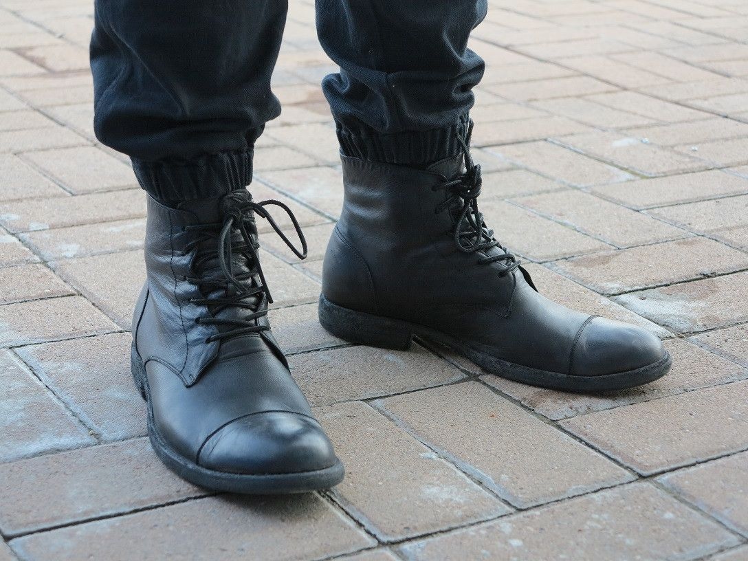 Yohji Yamamoto Black Lambskin Boots | Grailed