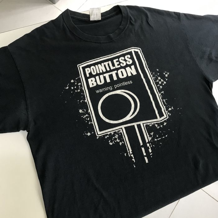 Vintage ASDF Movie Pointless Button Warning Pointless T Shirt | Grailed