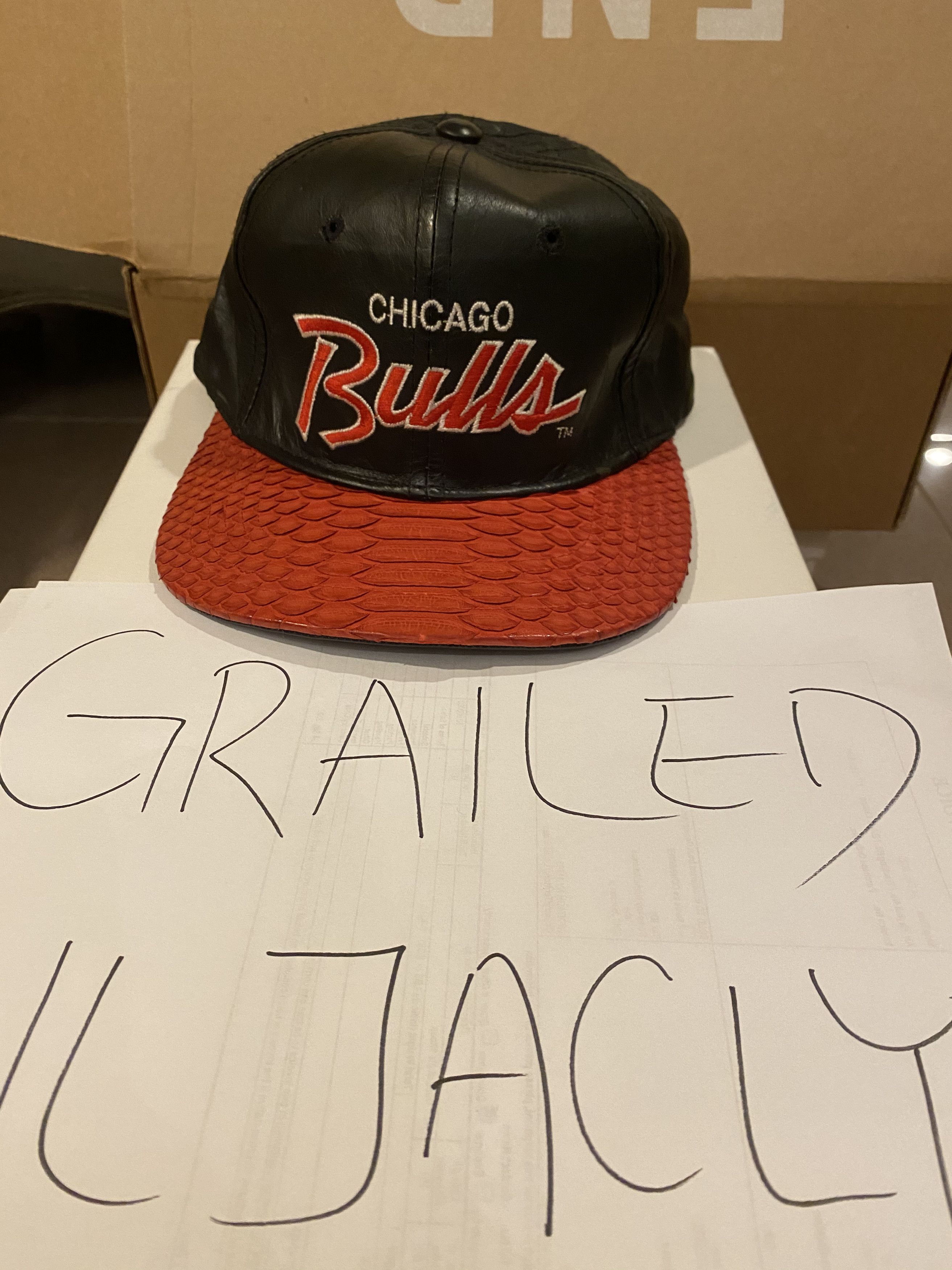 Just Don Just Don Hat Leather Python Chicago Bulls | Grailed