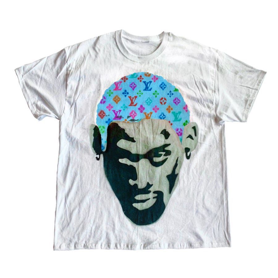Custom DENNIS RODMAN LOUIS VUITTON T-SHIRT | Grailed