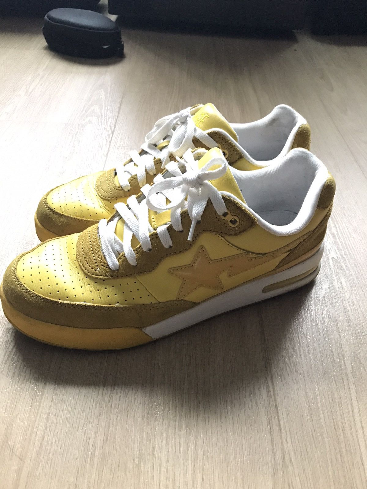 Bape Bape roadsta bapesta yellow shoe | Grailed