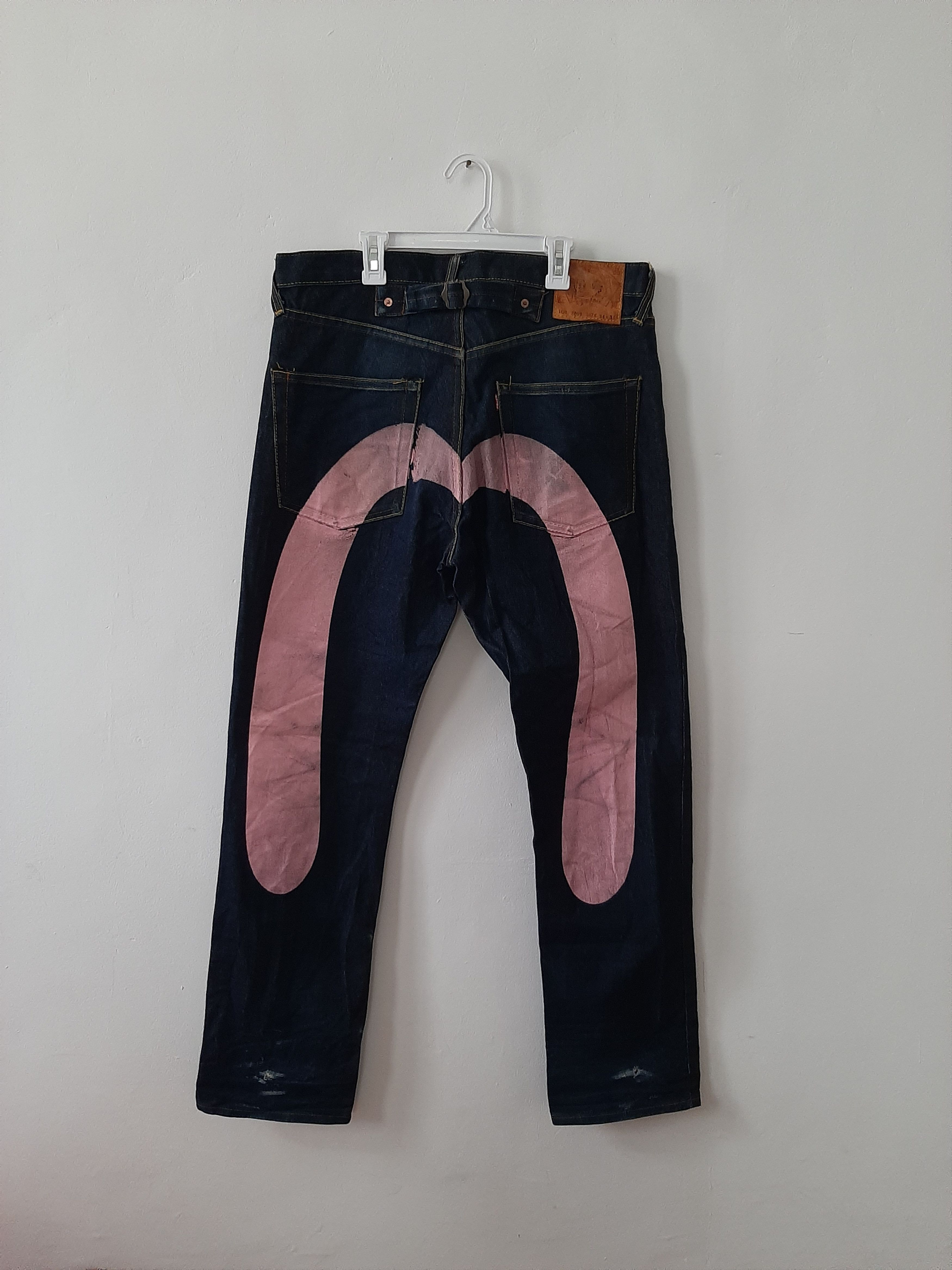 Distressed Denim × Evisu × Japanese Brand Vintage Evisu Lot 2009 Denim Big logo | Grailed