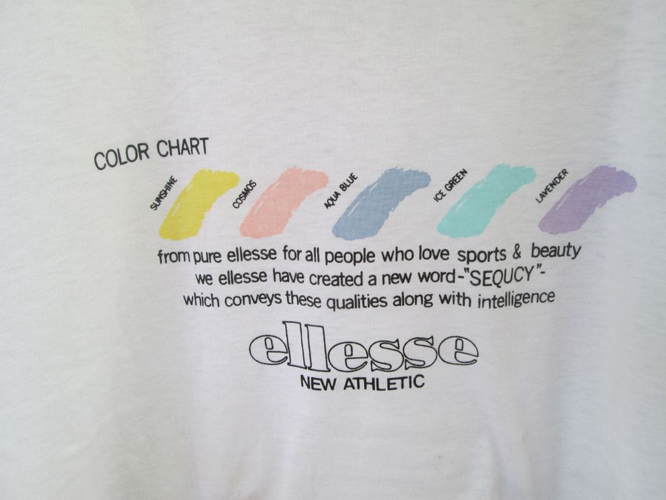 Vintage Vintage 90s Ellesse New Athletic Color Chart Design Tee | Grailed