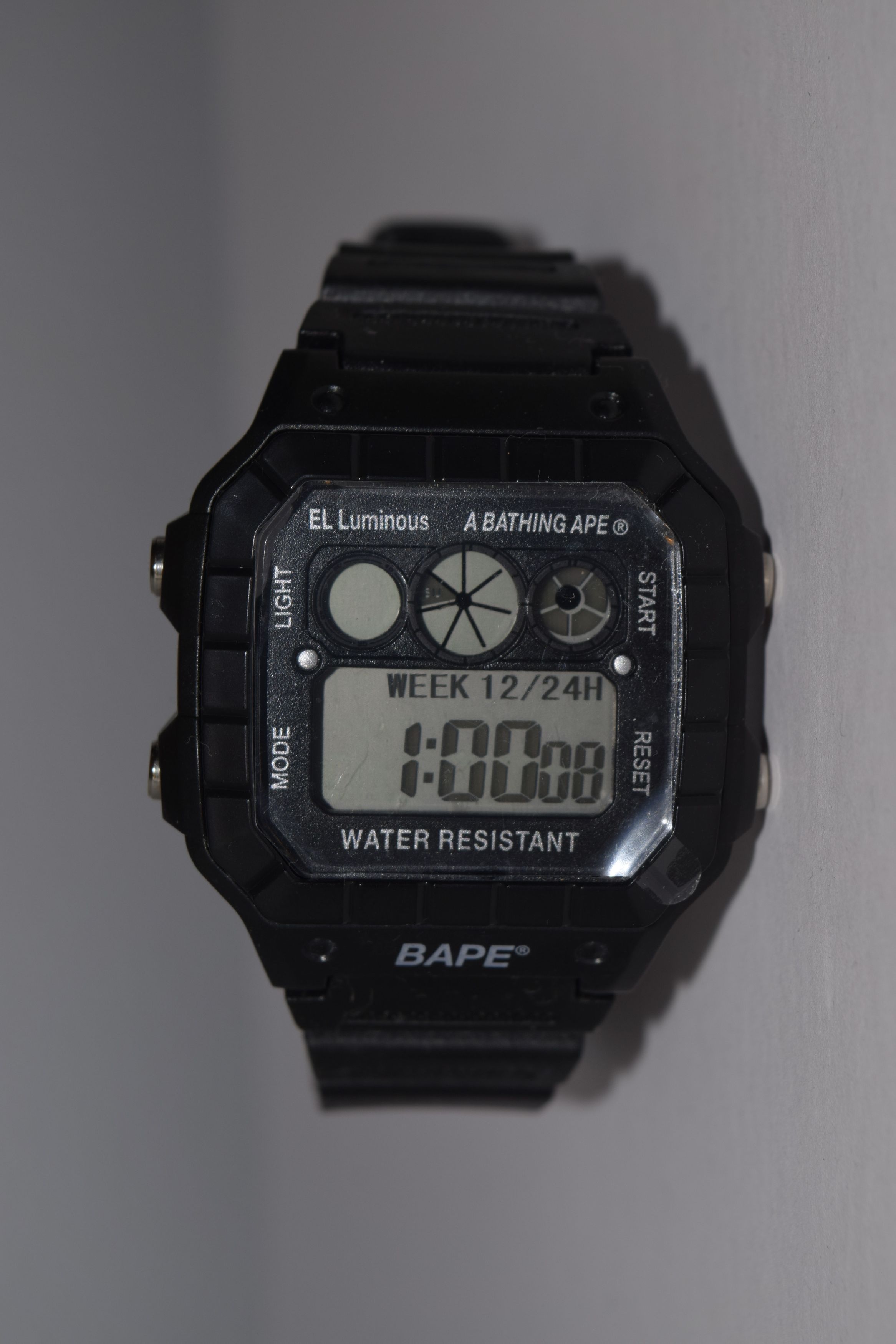 Bape Black Digital Watch | Grailed
