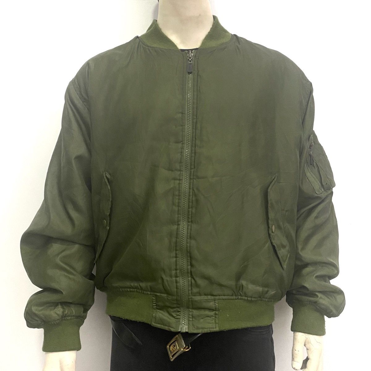 Japanese Brand × Vintage 💥Green Army Flight Bomber Jacket By Campri💥 ...