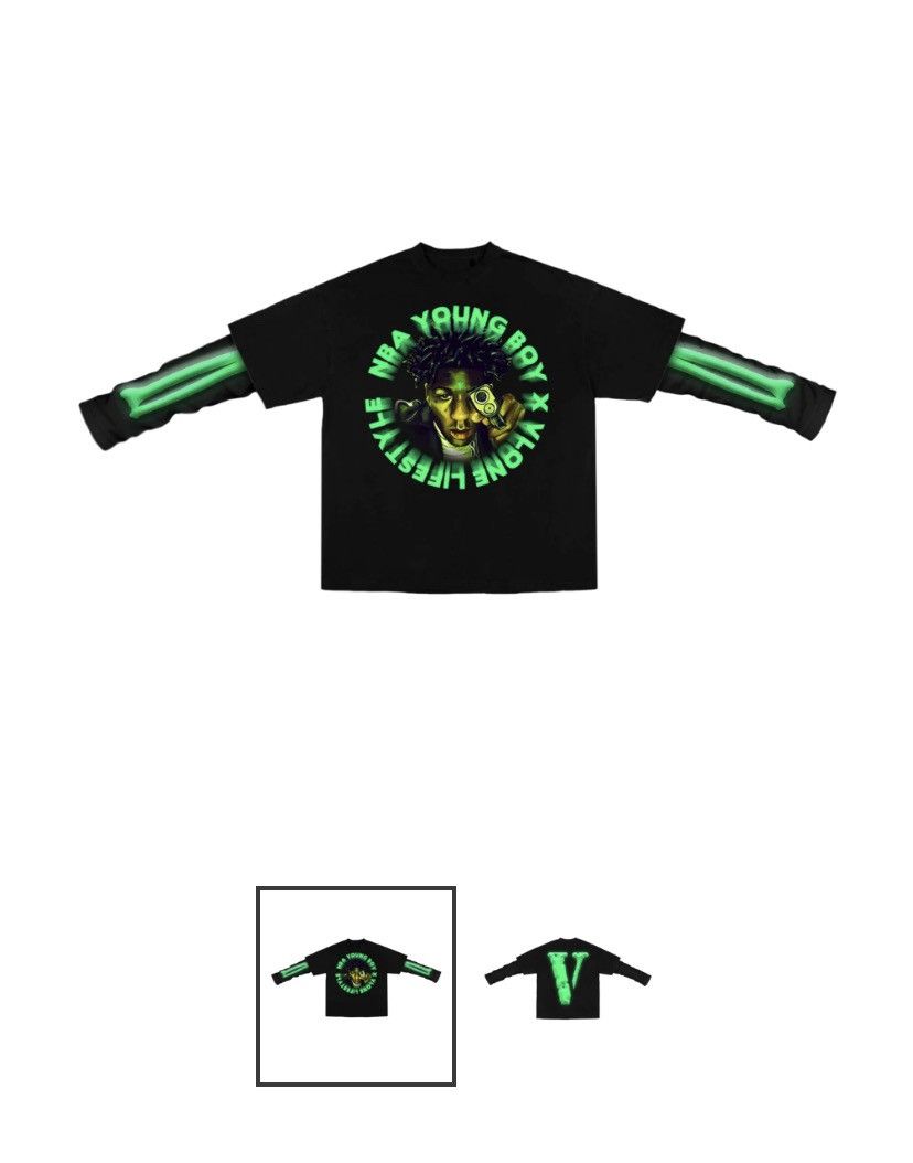 Vlone YoungBoy X VLONE Cross Roads Long Sleeve | Grailed