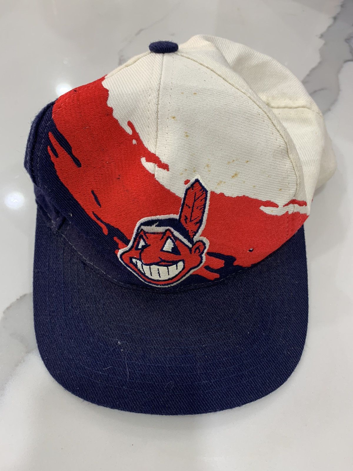 Vintage Vintage Cleveland Indians Logo Athletic Splash Snapback hat ...