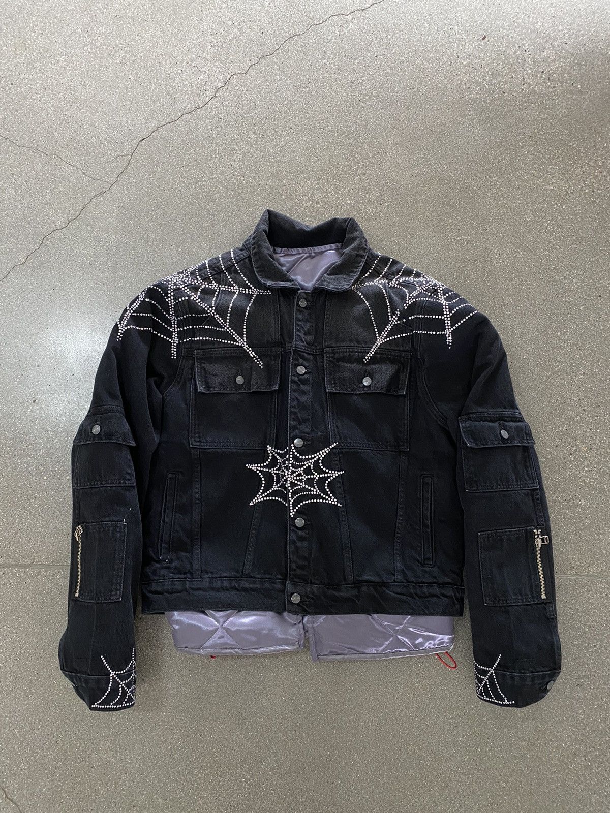 Sp5der Spider Denim Jacket king spider jacket | Grailed