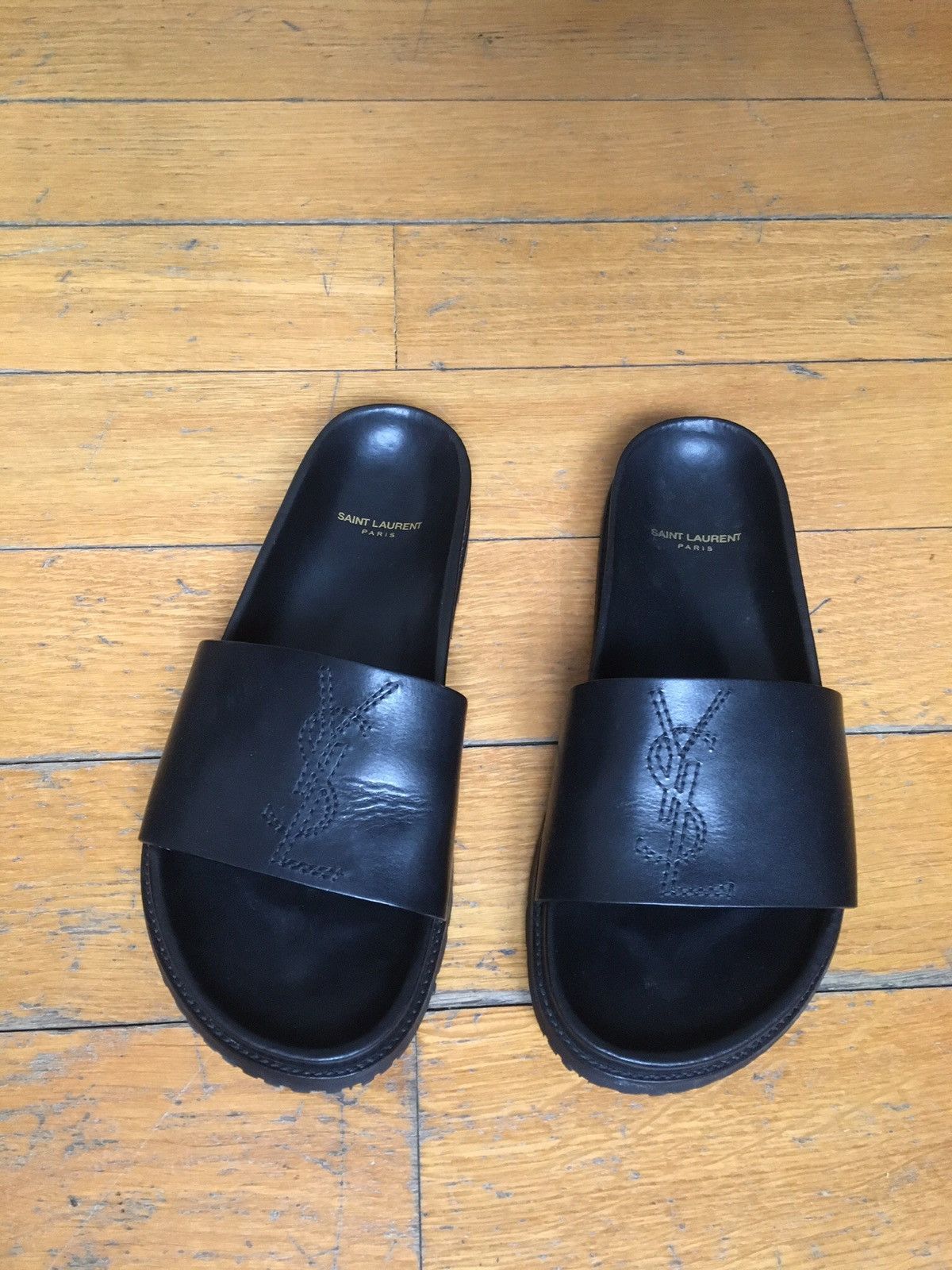 Saint Laurent Paris Saint Laurent Paris Jimmy Slides 40 | Grailed