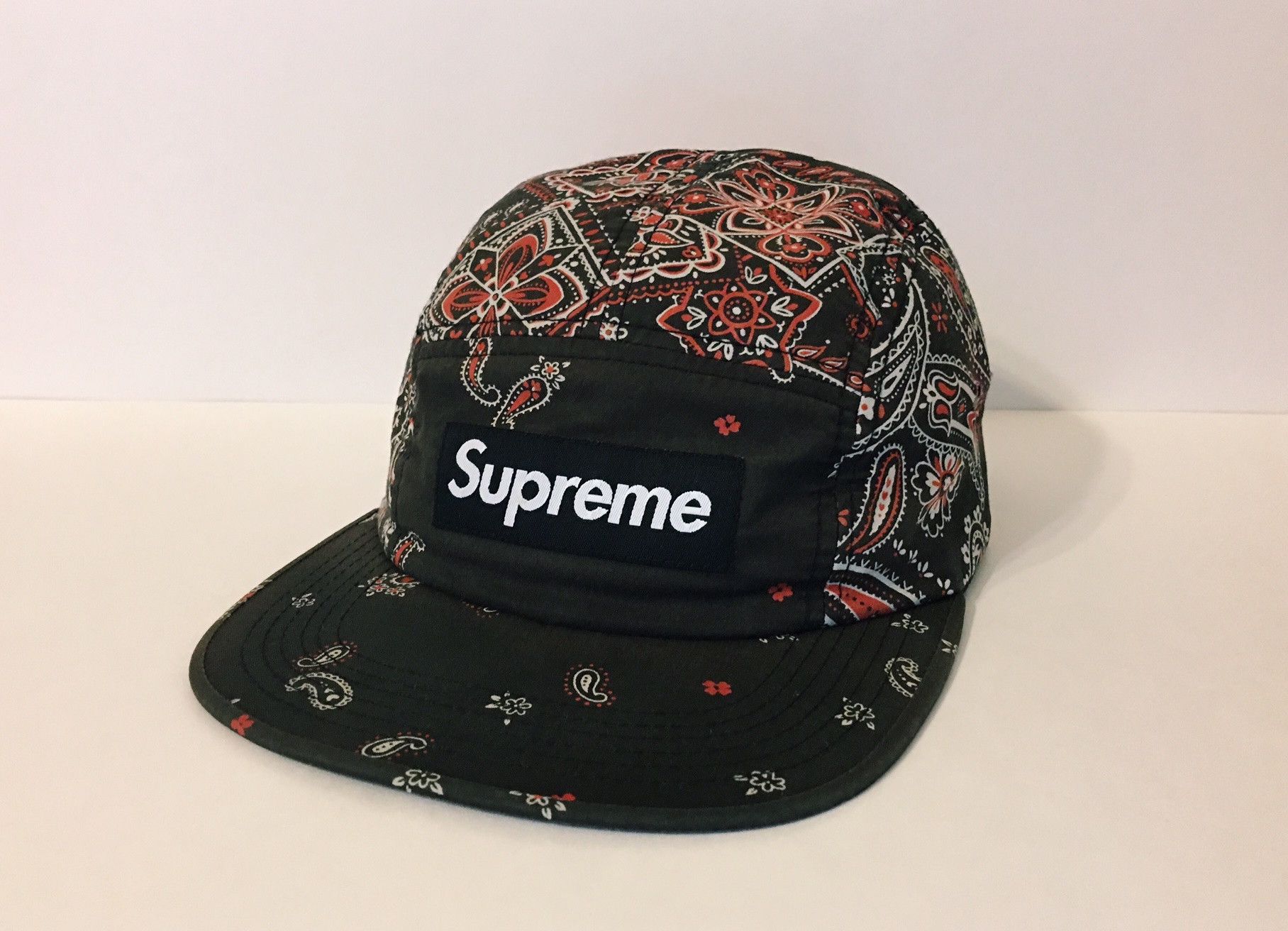 Supreme SUPREME BANDANA [SS 2008] BLUE NAVY CAMP CAP HAT BOX LOGO 5 ...