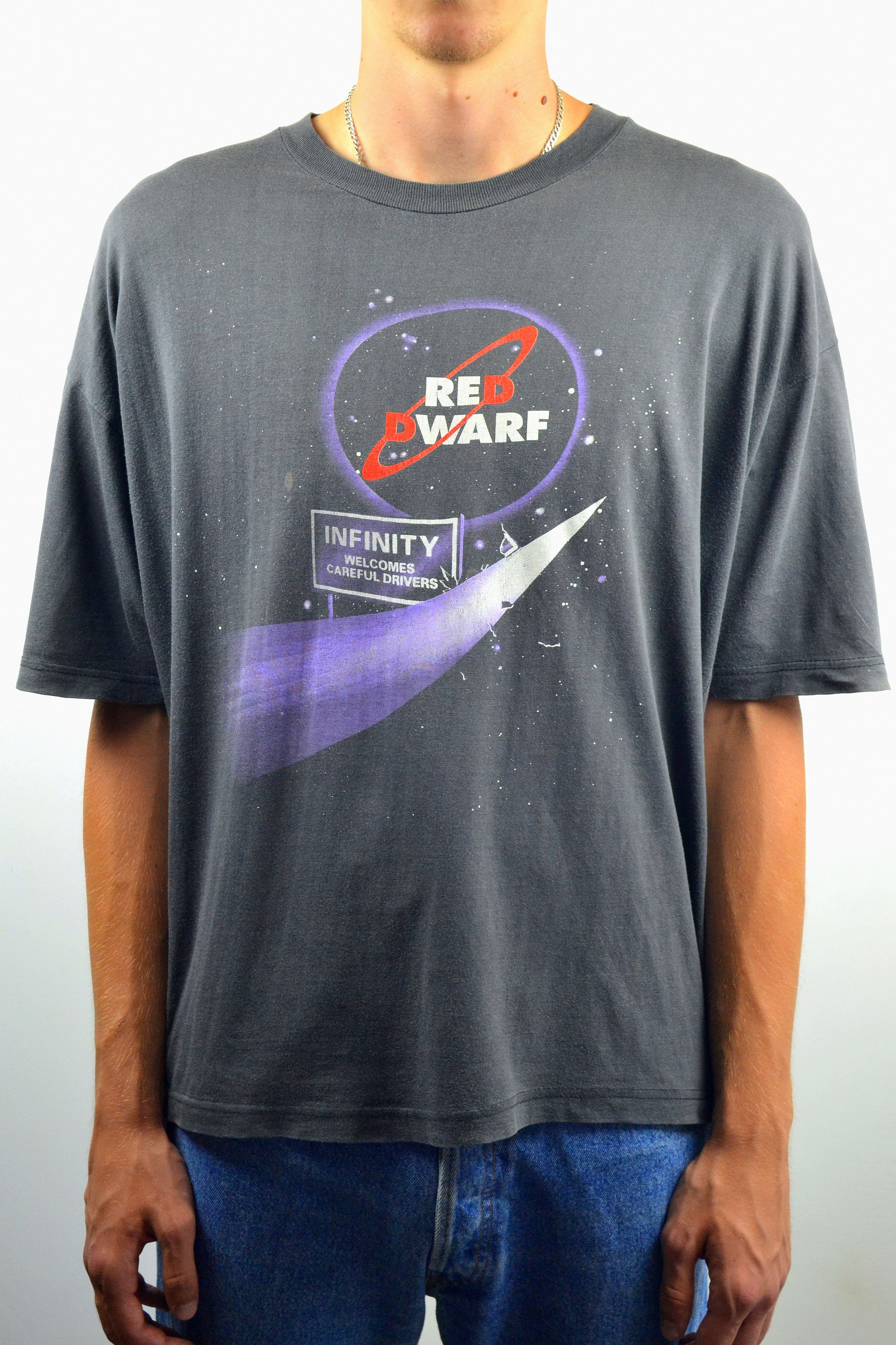 Vintage 80s Vintage Red Dwarf Infinity Welcomes Faded T-Shirt | Grailed