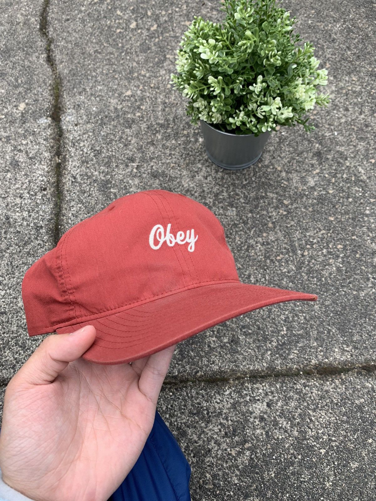 Vintage Vintage Obey Salmon Pink Dad Cap | Grailed