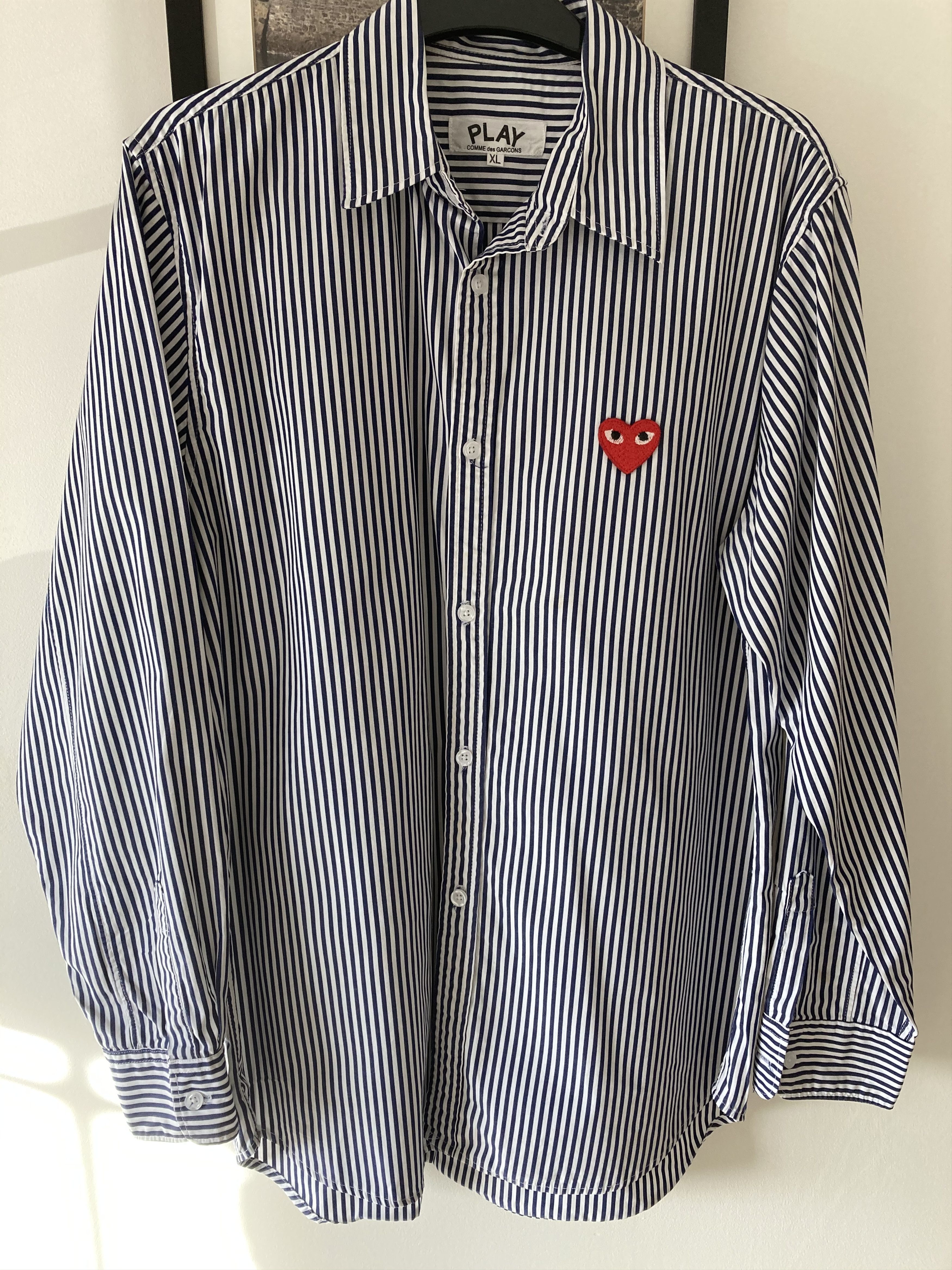 CDG CDG CDG Cdg blue striped shirt | Grailed