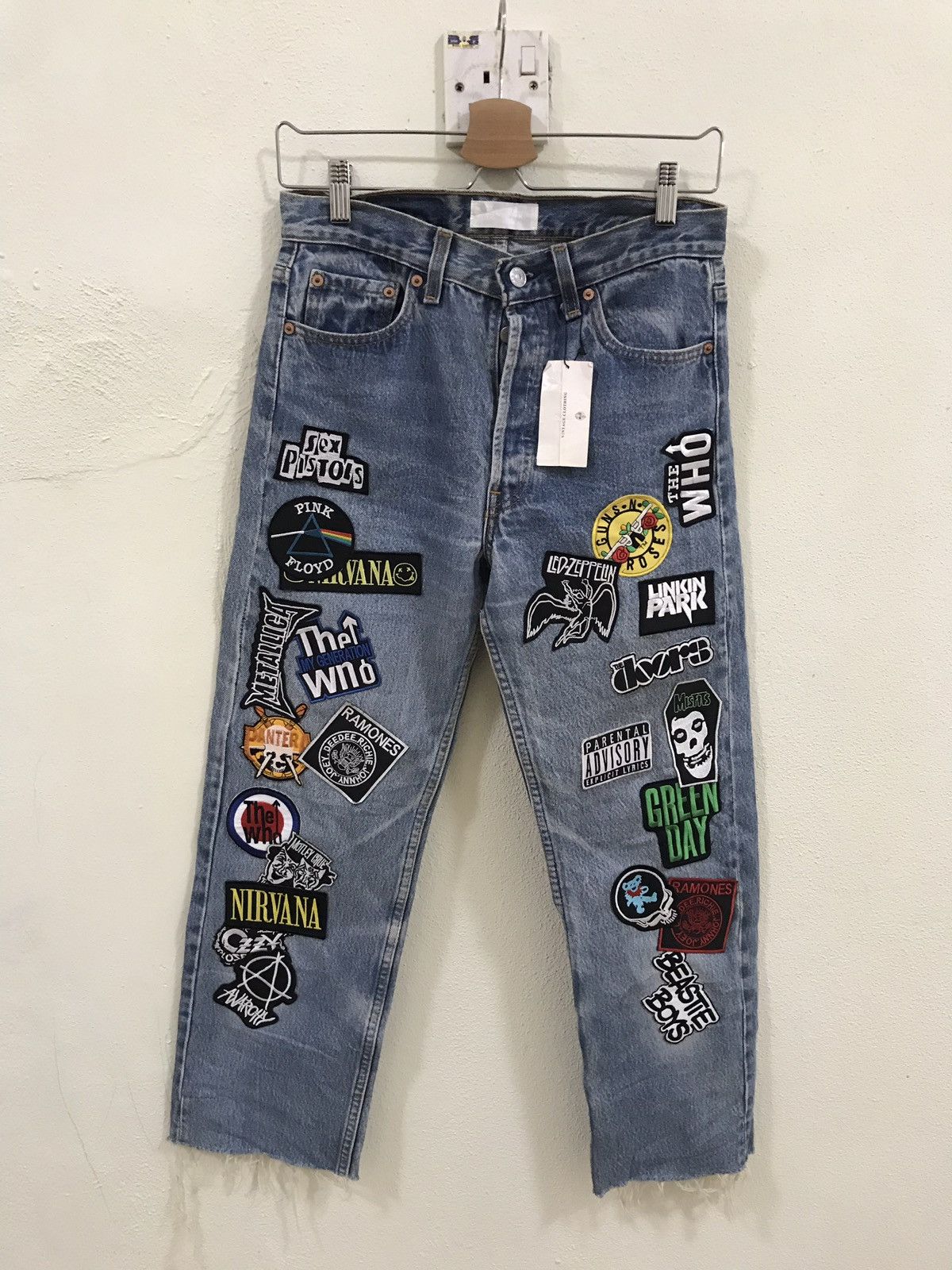 Levi's × Rare × Rock Band Levi's patches custom | Grailed