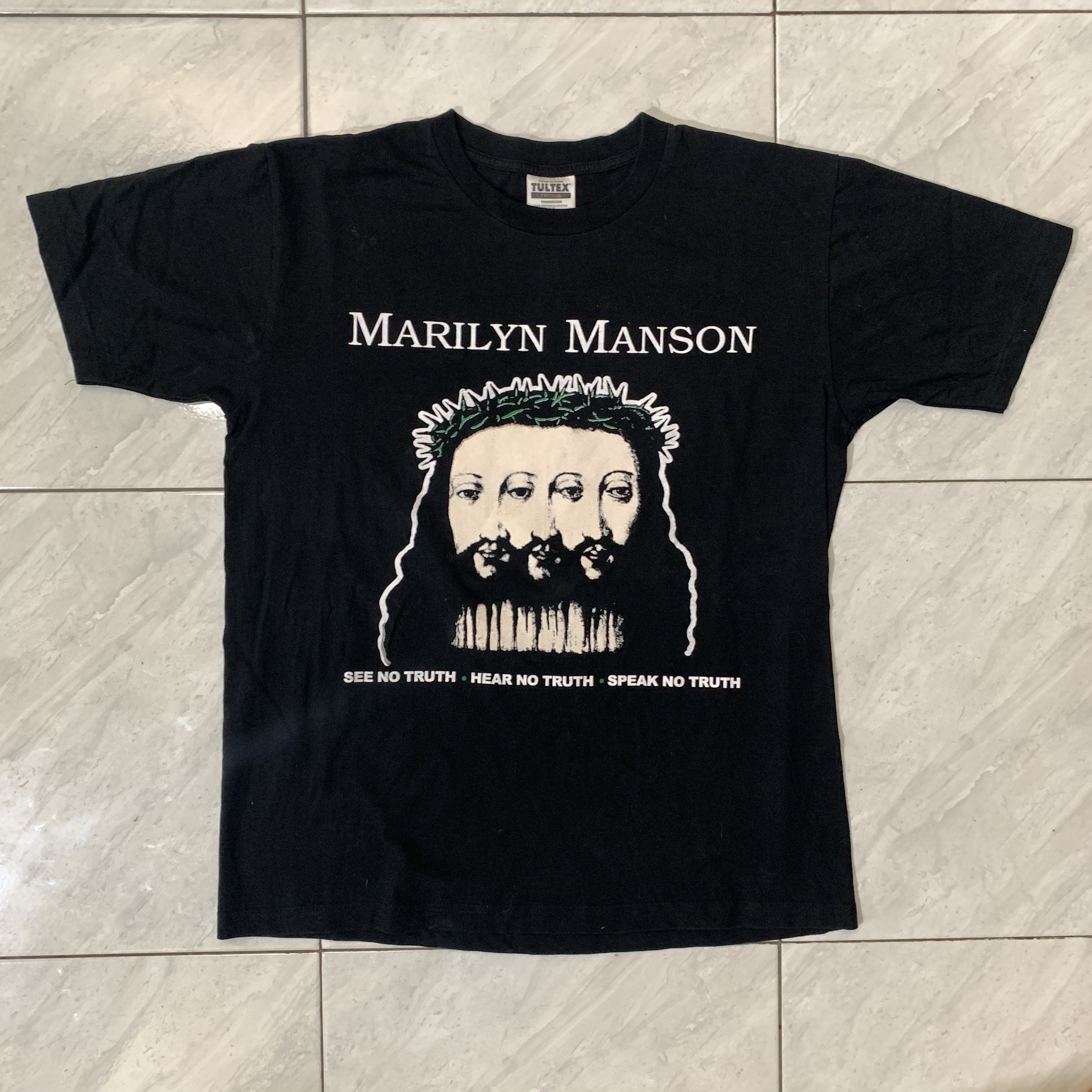 Marilyn Manson × Vintage Vintage Marilyn Manson Trinity Jesus t shirt | Grailed