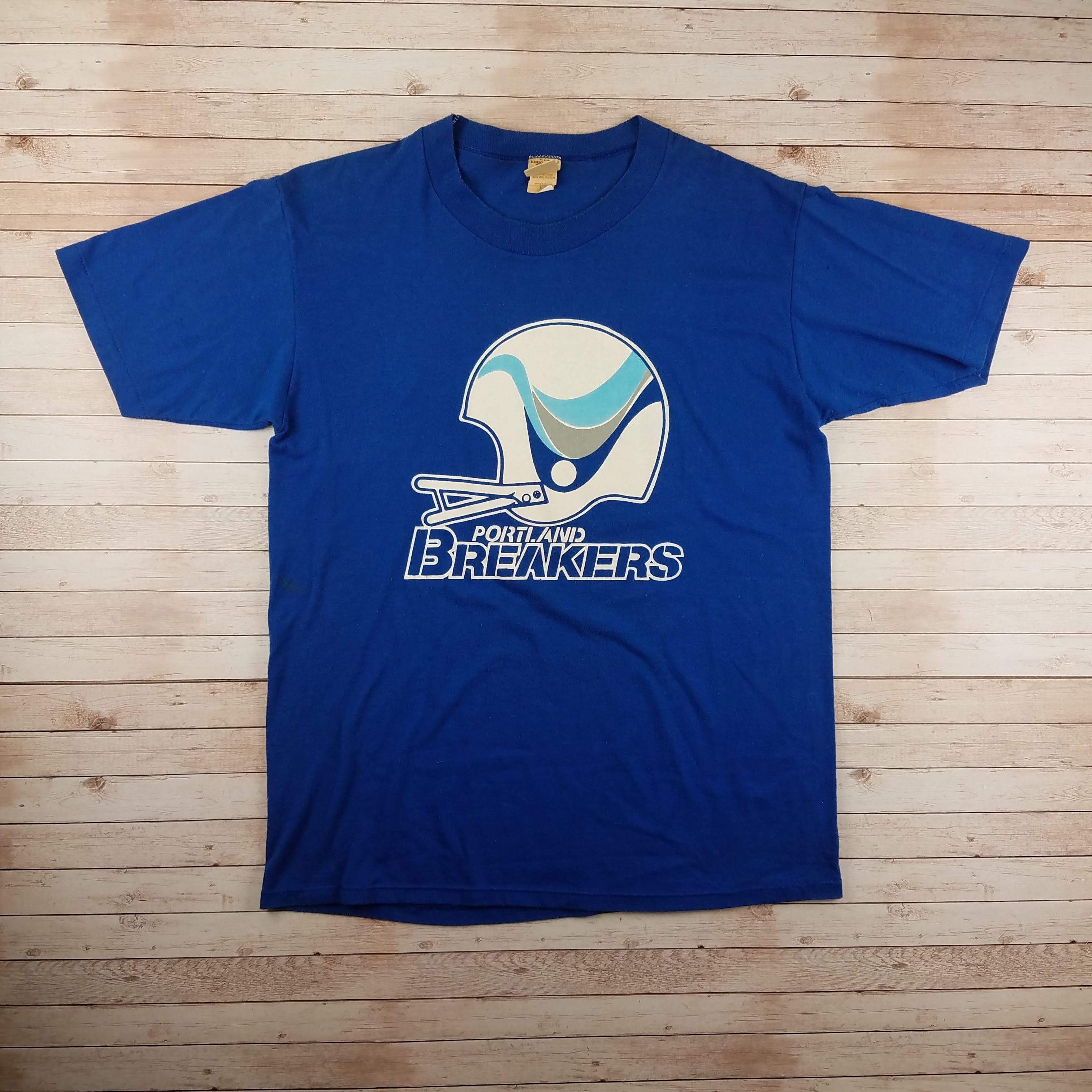 Logo 7 × Vintage VTG 80s Portland Breakers USFL Logo7 SingleStitch Tee ...