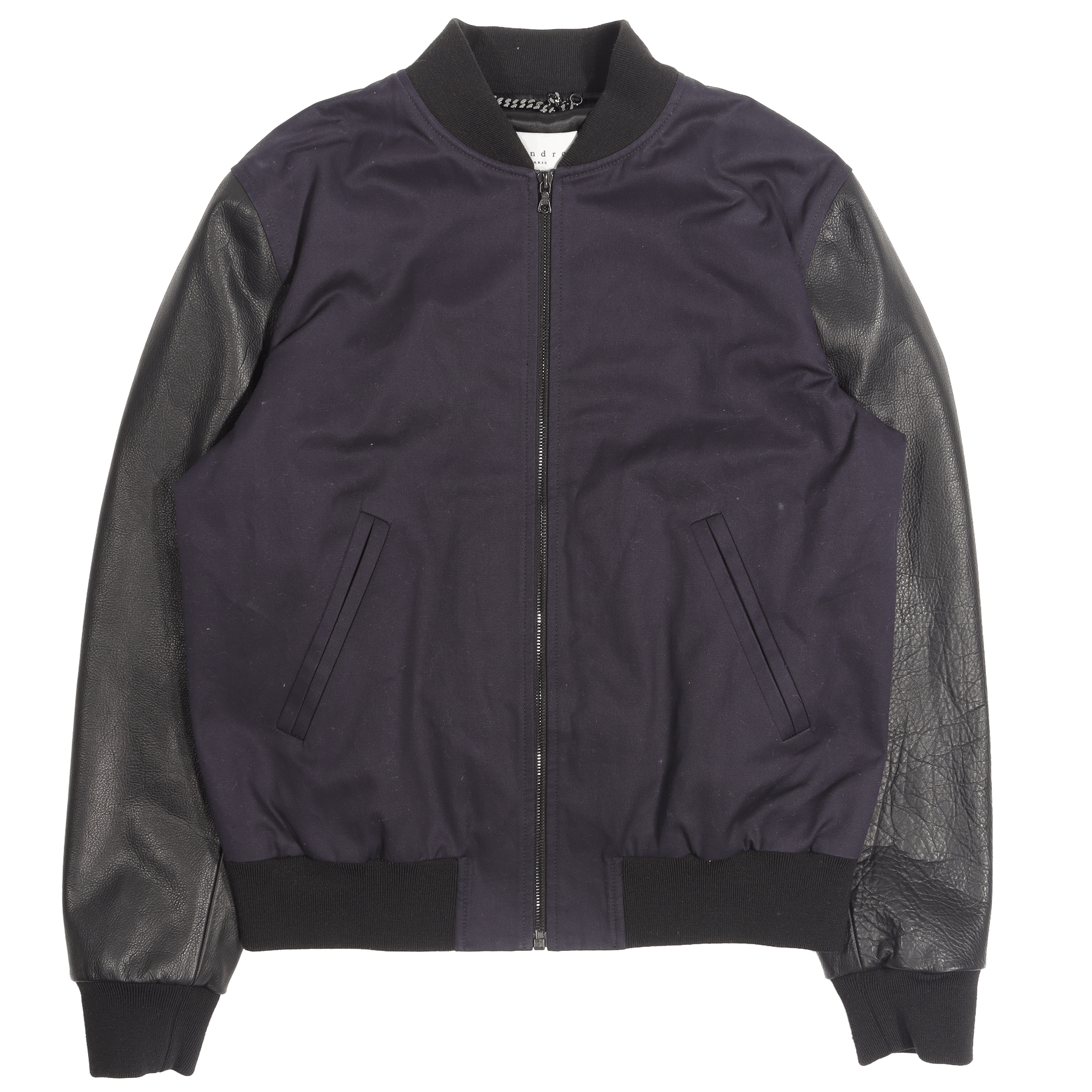 Sandro Sandro Paris Leather Accented Bomber Jacket | Grailed