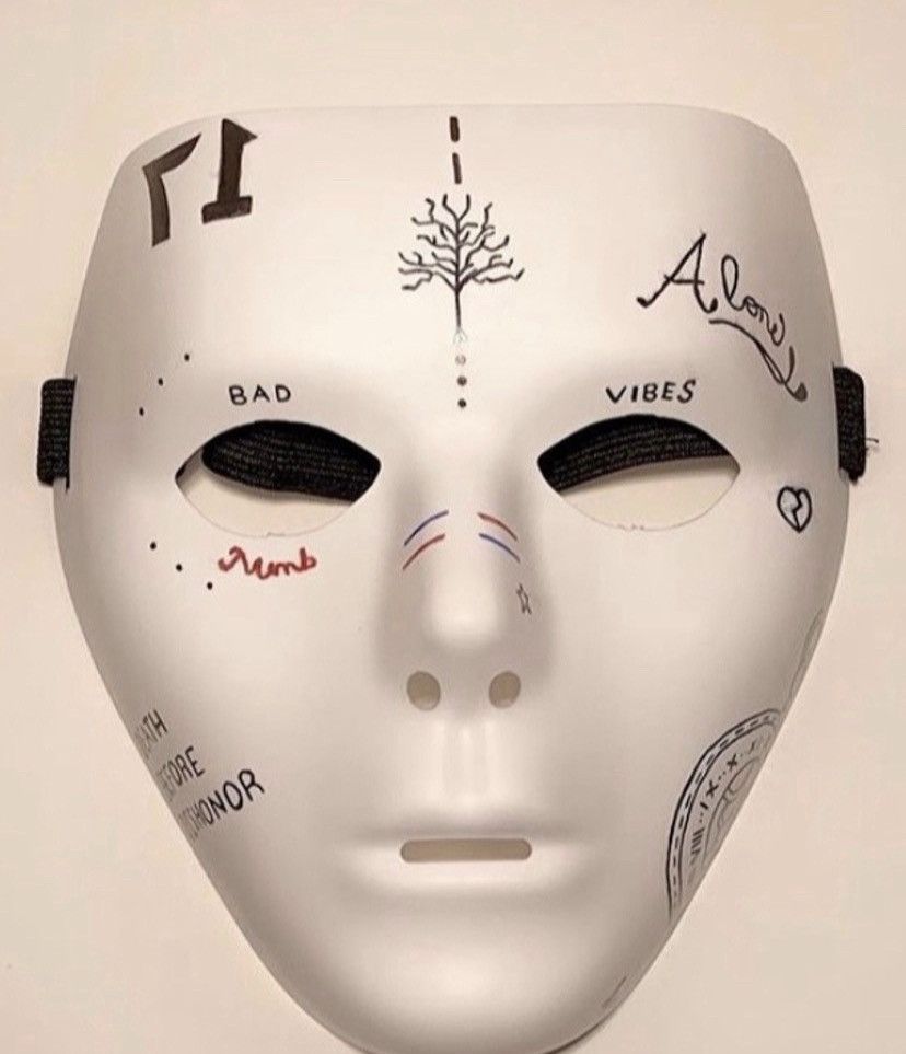 Custom XXXTENTACION Face Tattoo Face Mask | Grailed