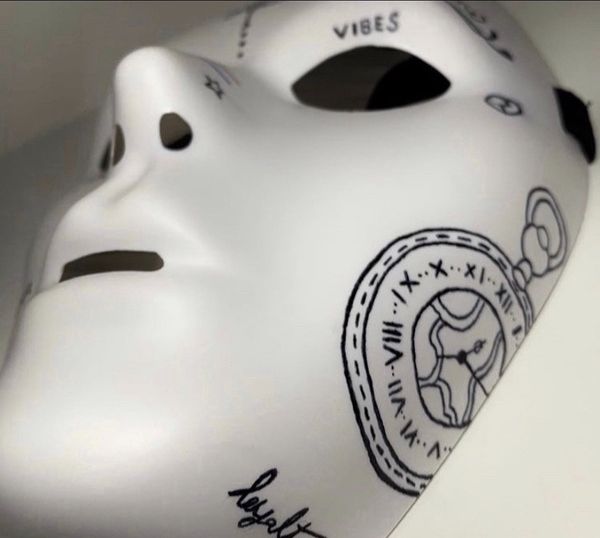 Custom XXXTENTACION Face Tattoo Face Mask | Grailed