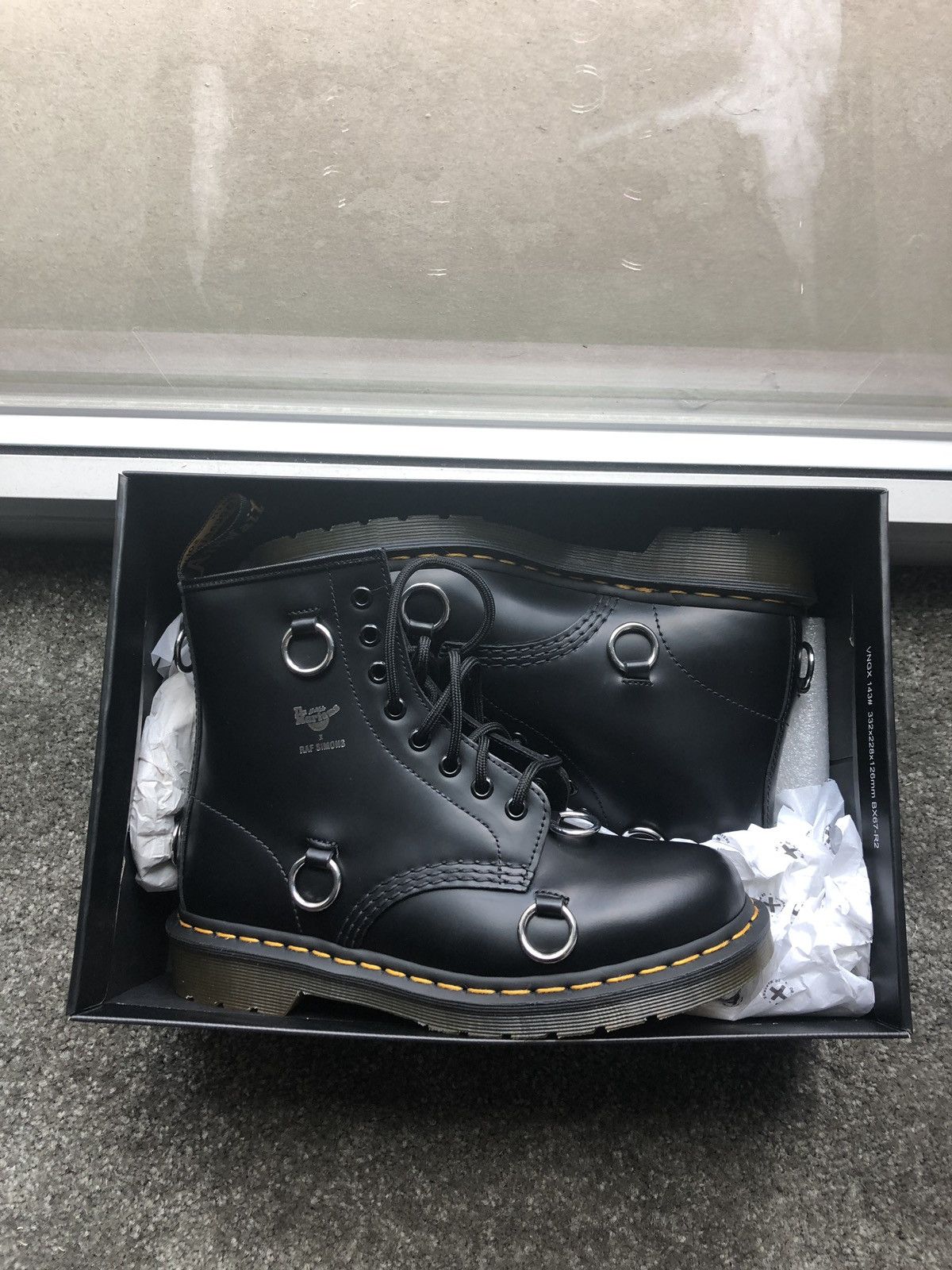 Dr. Martens × Raf Simons Raf Simons Dr Marten 1460 Black Leather Boots ...