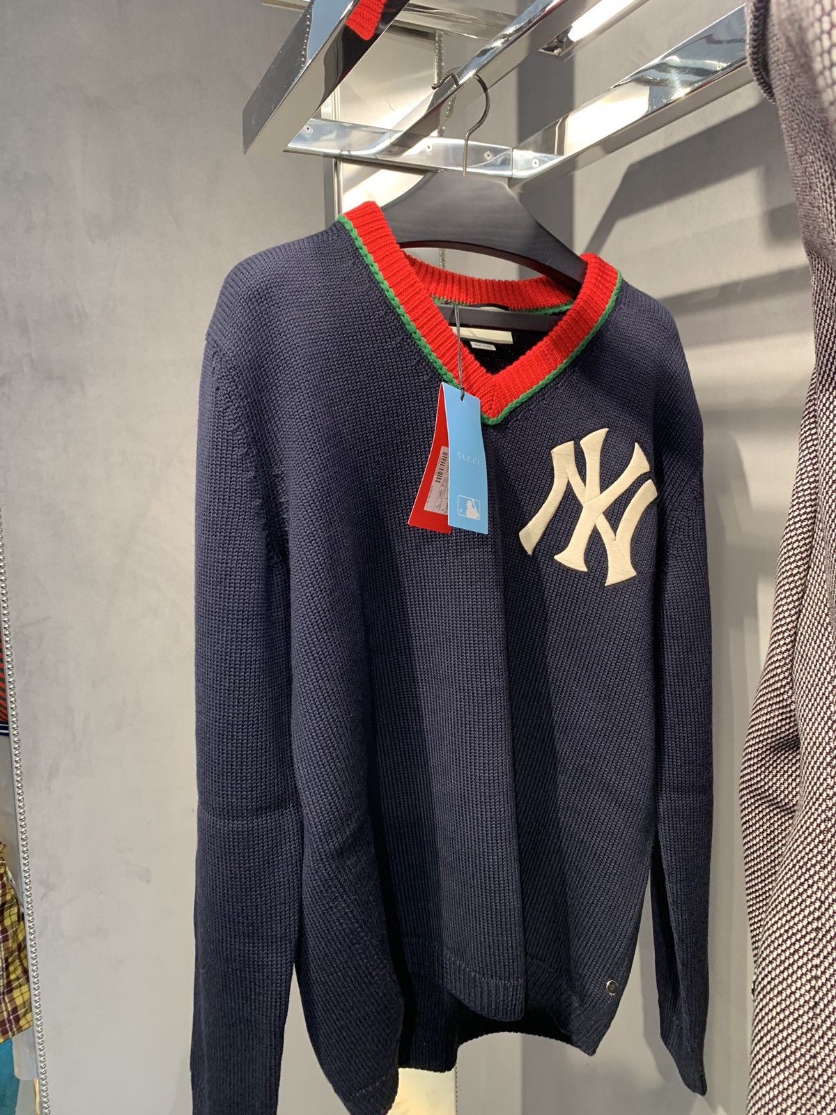 Gucci × New York Yankees Gucci x Yankees Embroidered Knitwear | Grailed