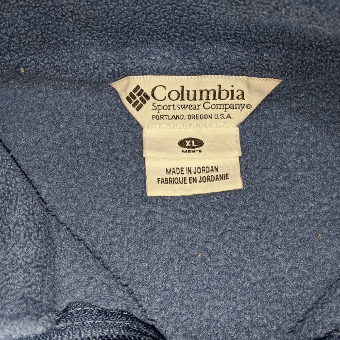 Columbia Dark Blue 1/4 Quarter Zip Fleece Jacket Rn#69724 | Grailed