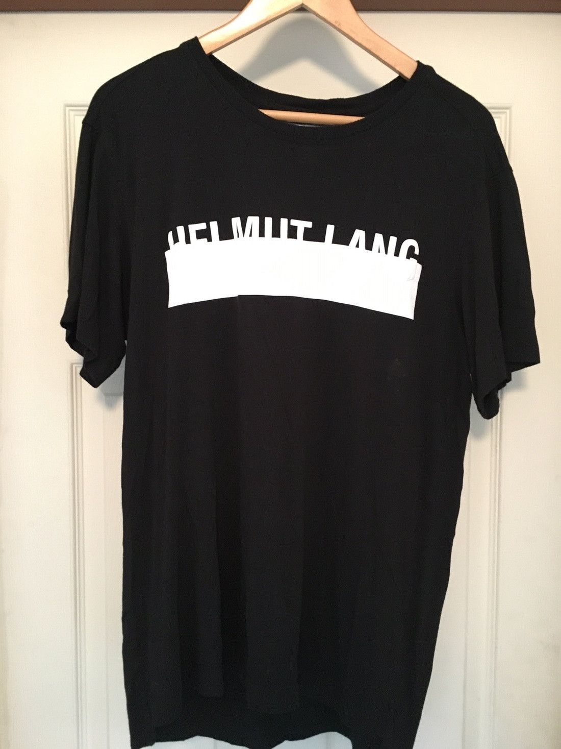 Helmut Lang Logo classic tee font t-shirt | Grailed