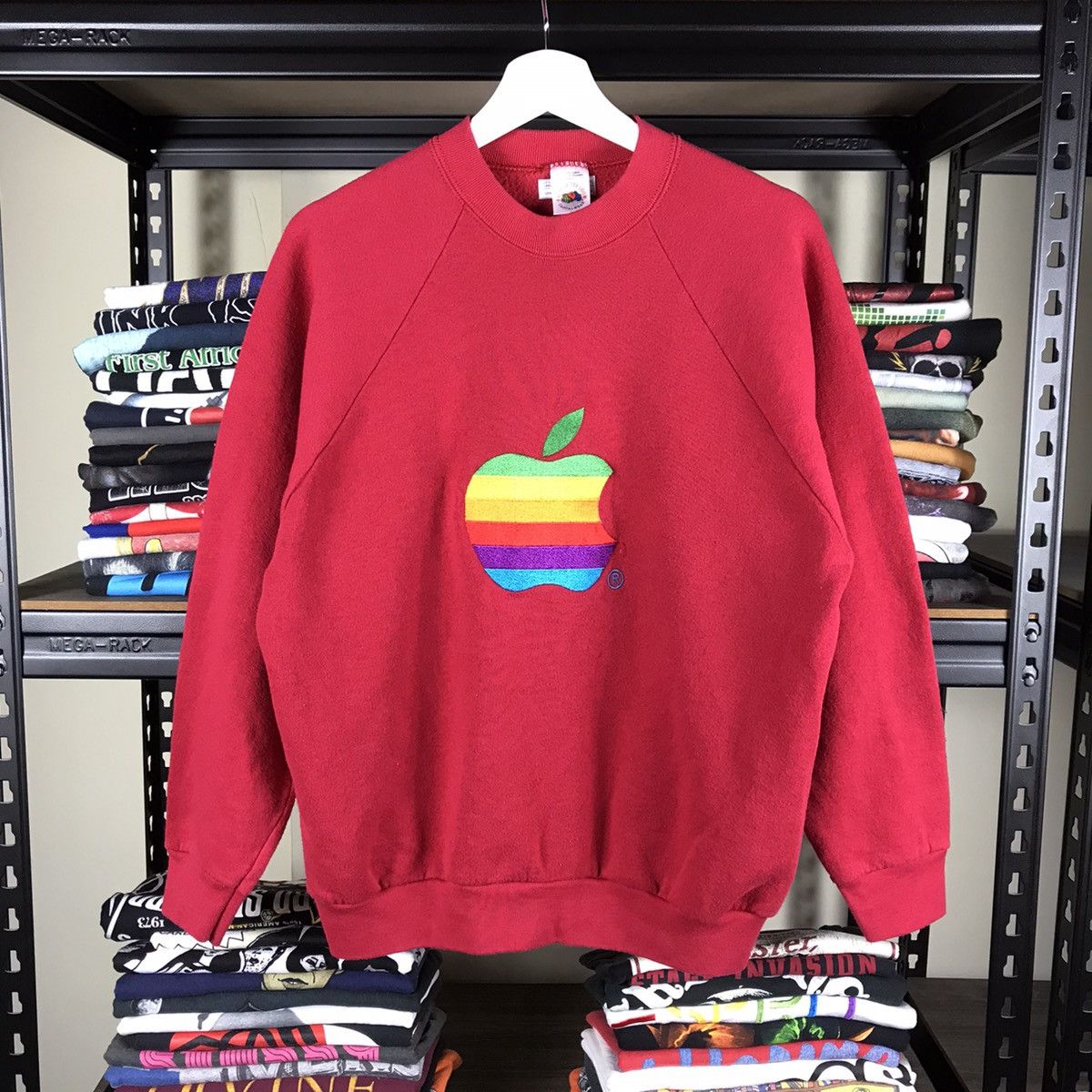 Apple × Vintage VINTAGE APPLE COMPUTER RAINBOW LOGO SWEATSHIRT | Grailed