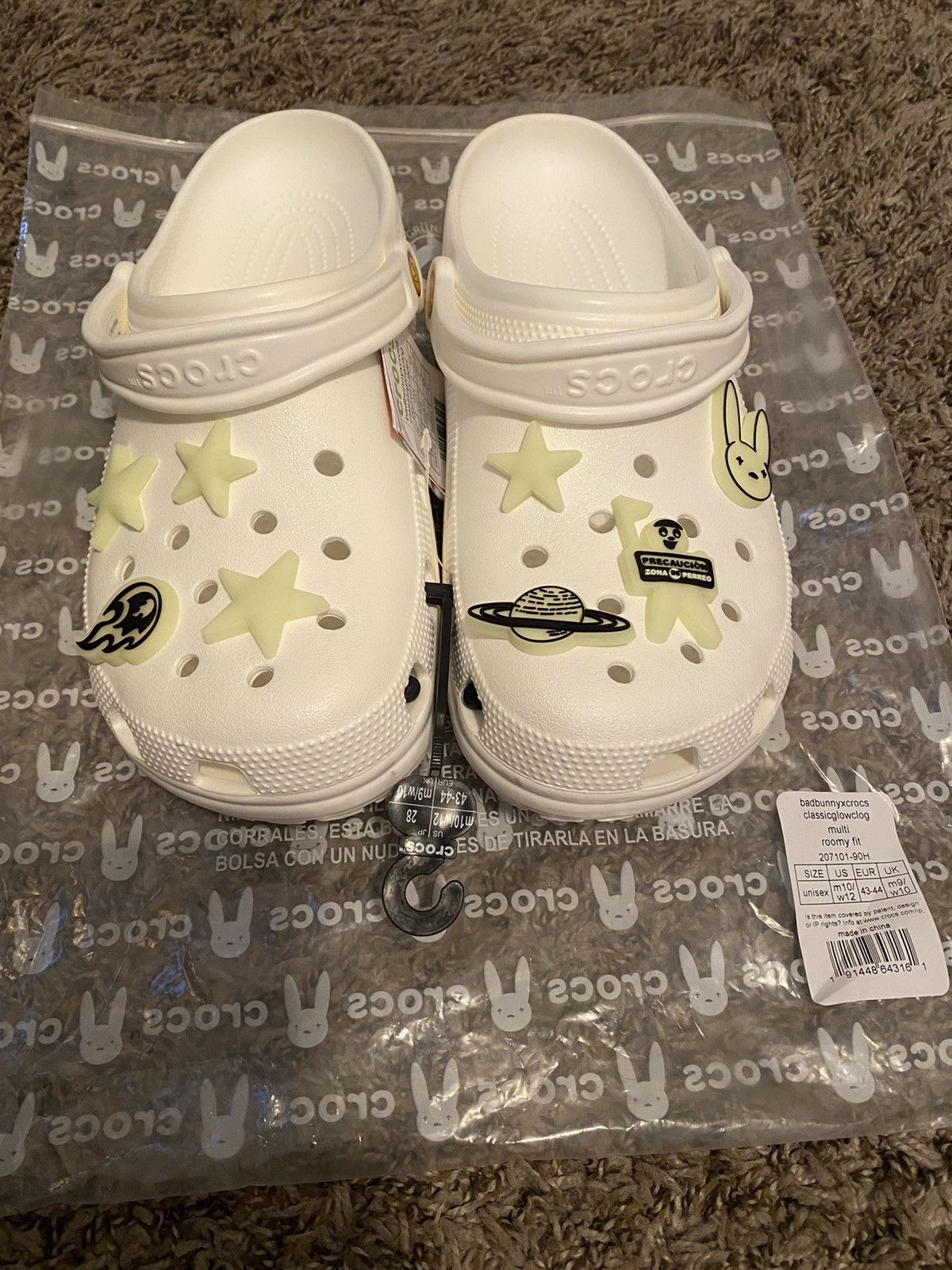 Crocs Bad Bunny x Crocs Glow In The Dark | Grailed