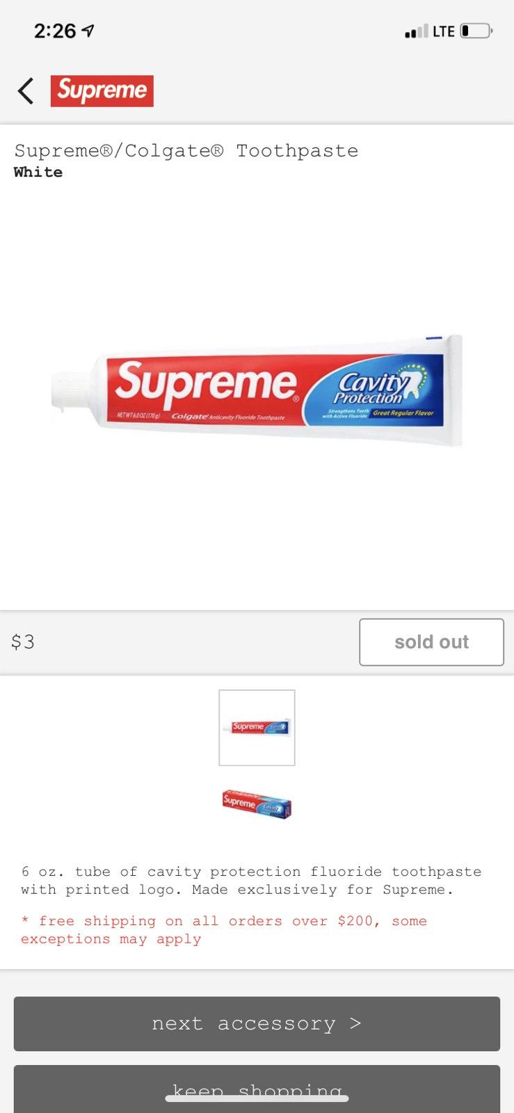 Supreme Supreme Toothpaste | Grailed