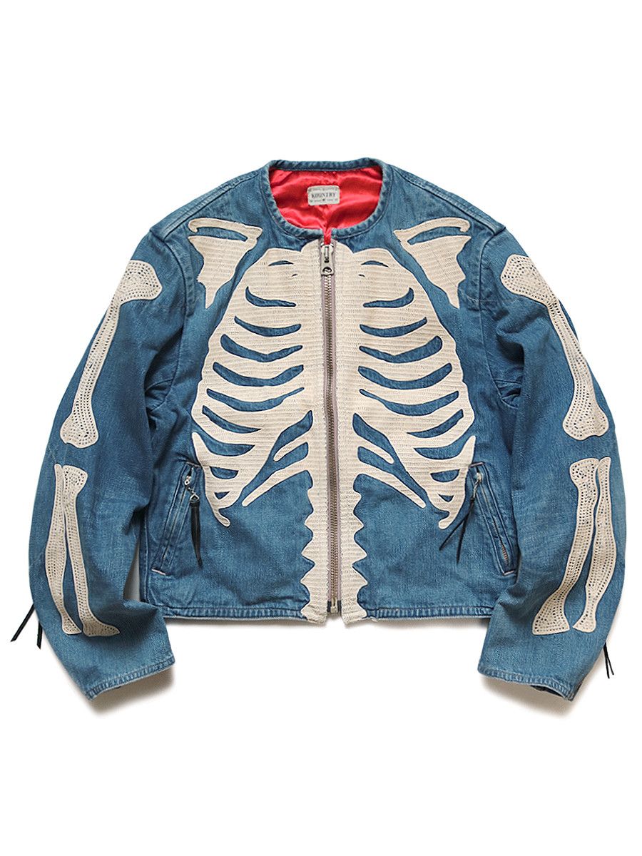 Kapital × Kapital Kountry Kapital Kountry Skeleton Denim Jacket 2 | Grailed